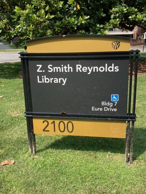 New Address for Z. Smith Reynolds Library - ZSR Library